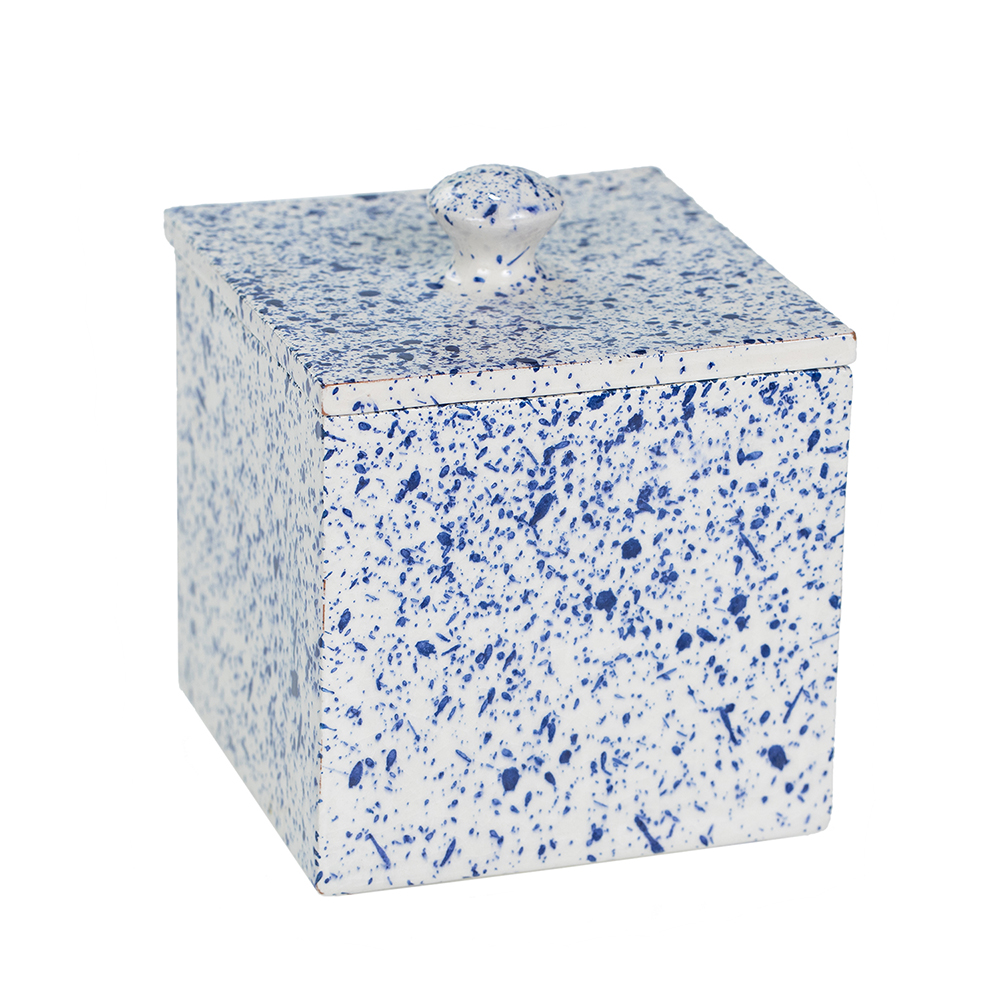 Caja moderna de cerámica azul grande - The African Touch